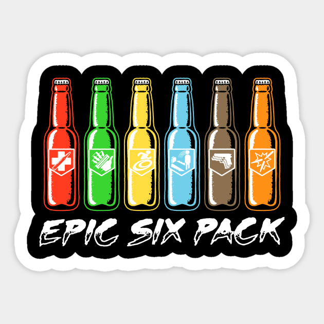 EPIC SIX PACK - Zombies - Sticker | TeePublic