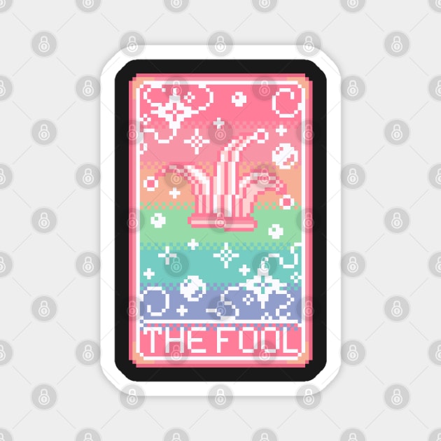 Tarot Card The Fool Pixel Art - Tarot - Magnet | TeePublic