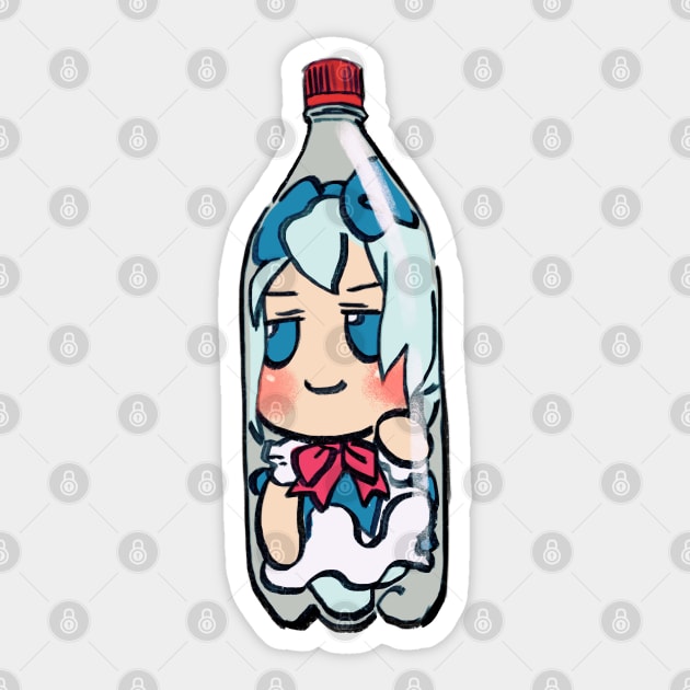 I draw that bottled cirno fumo plush meme / touhou - Touhou - Sticker ...