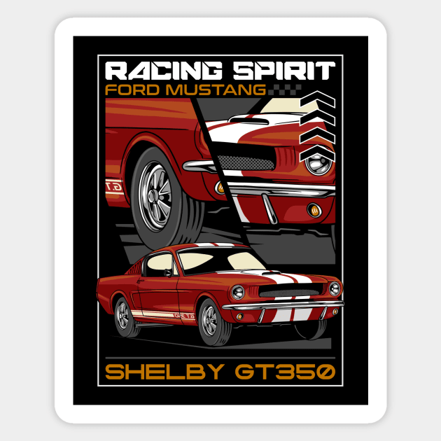 Classic Mustang Car - Classic Mustang Car - Sticker | TeePublic