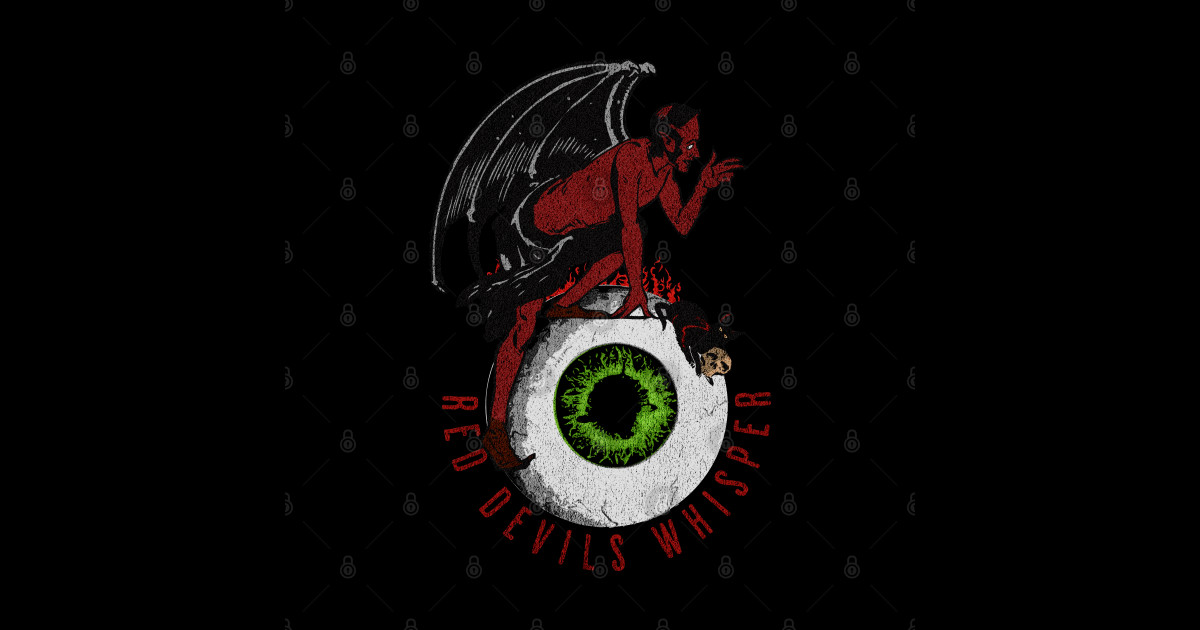 Red Devils demon eyes. - Red Devils - Sticker | TeePublic