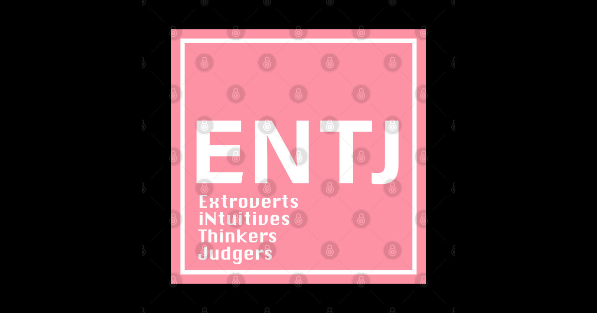 mbti ENTJ pink color - Mbti Entj - Sticker | TeePublic