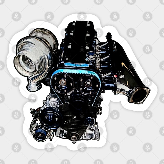 2JZ VVTi SINGLE TURBO ENGINE - 2jz - Sticker | TeePublic