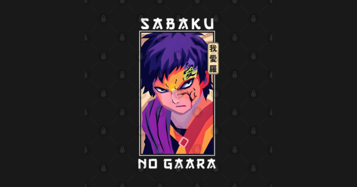Gaara Colorful - Gaara Inspired Art - T-Shirt | TeePublic