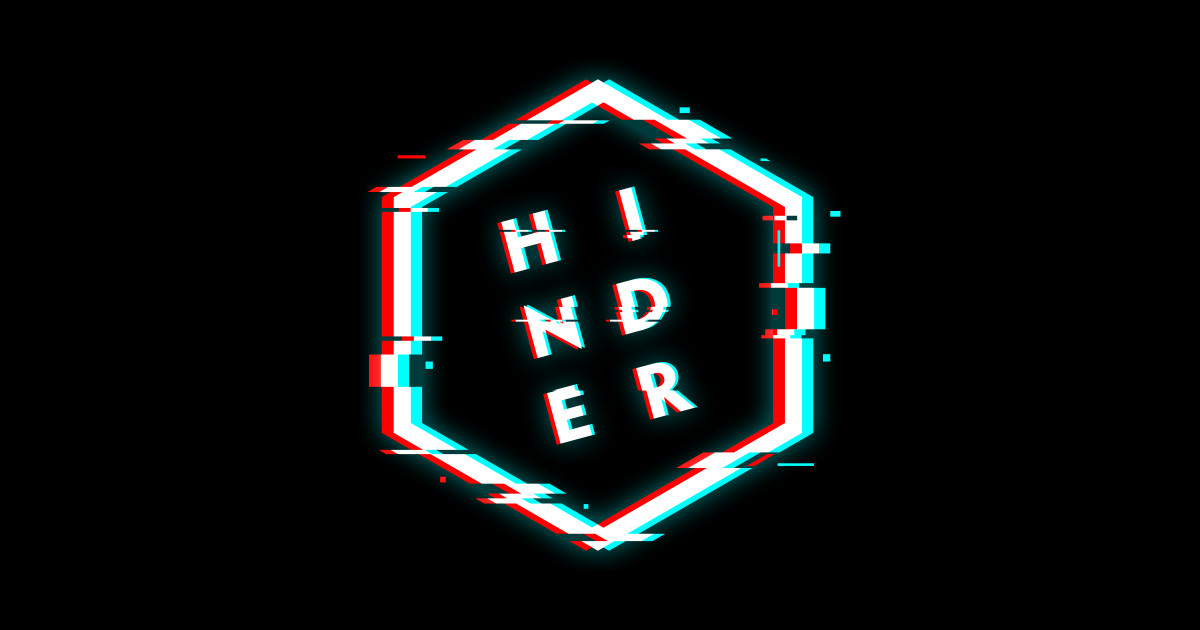 HINDER POLYGON GLITCH - Hinder - Sticker | TeePublic