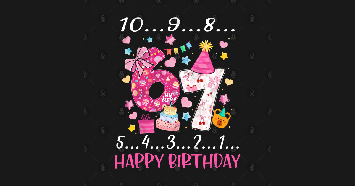 Countdown to 67 Birthday Celebration Design - Cute Birthday Countdown ...
