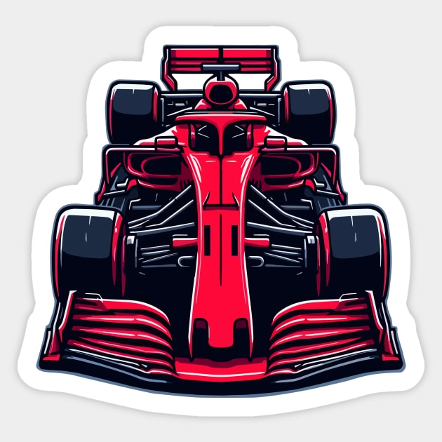 Red formula 1 car - Formula 1 Car Race - Sticker | TeePublic