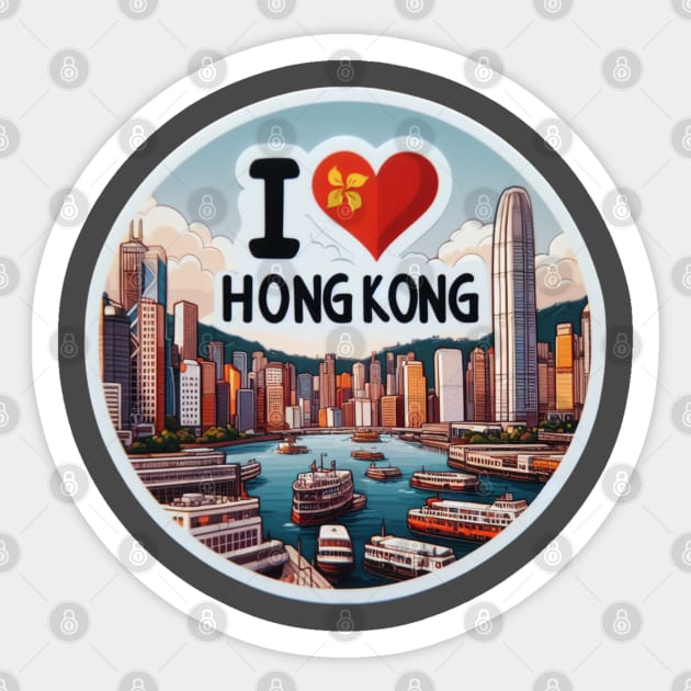 I Love Hong Kong - I Love Hong Kong - Sticker | TeePublic