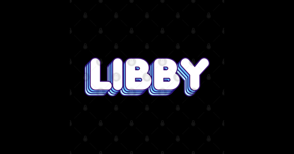 Blue Layers Libby Name Label - Blue Layers Libby Name Label - Sticker ...