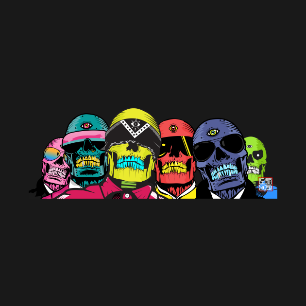 Skull Gang - Skulls - T-Shirt | TeePublic