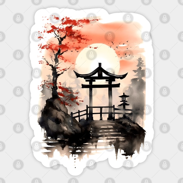Japanese Torii Gate - Japanese - Sticker | TeePublic