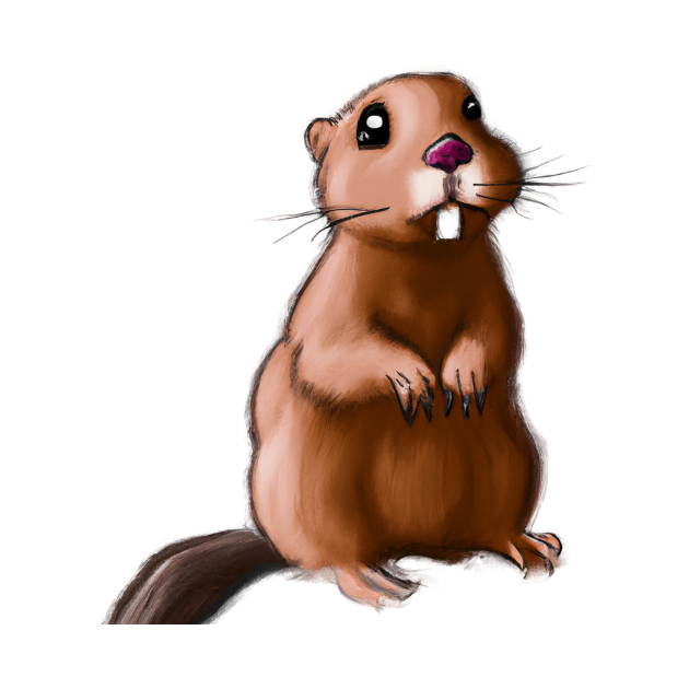 Cute Gopher Drawing - Gopher - T-Shirt | TeePublic