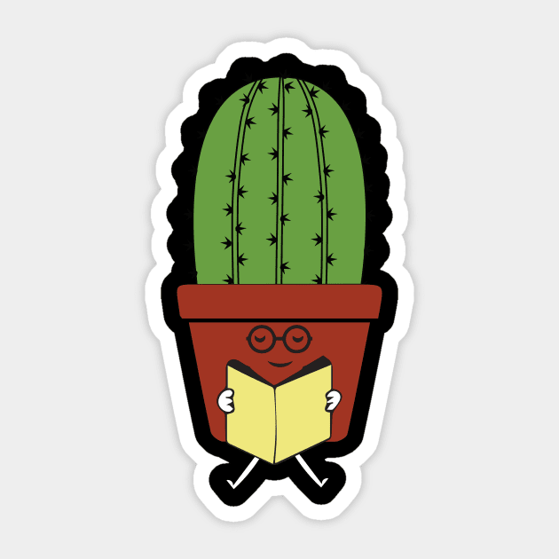 Cute Cactus Reading Books Funny Book Lover Reader Bookworms - Book ...