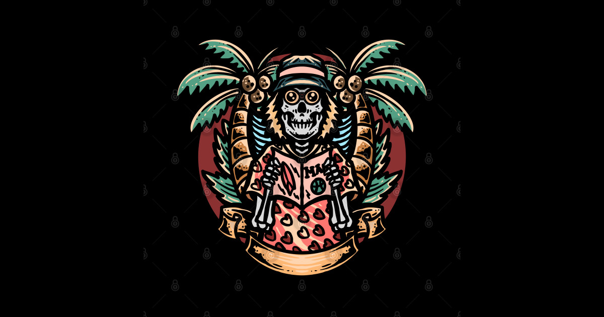 Lost In Paradise Skeleton Beachy Design - Paradise - T-Shirt | TeePublic