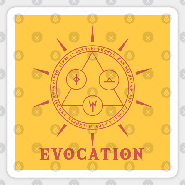 Runic School of Evocation - Dnd - Sticker | TeePublic