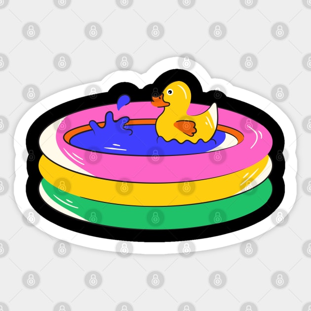 Colorful Paddling Pool - Funny - Sticker | TeePublic
