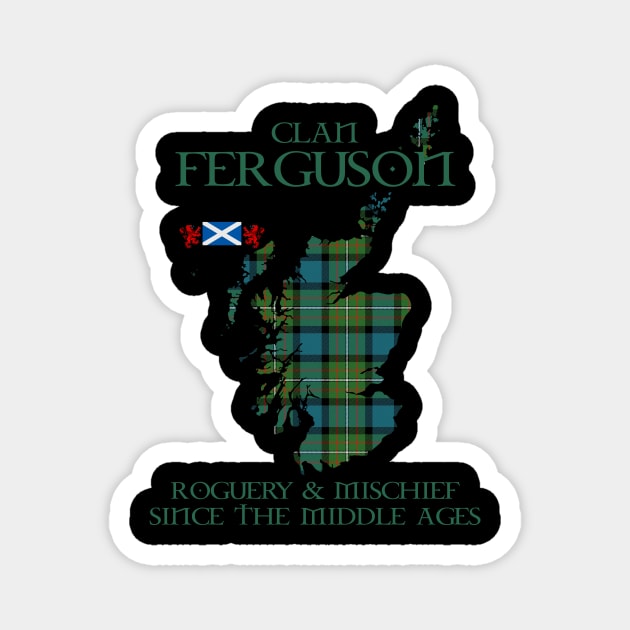 Clan Ferguson tartan Scotland map Saltire flag and lion rampant ...