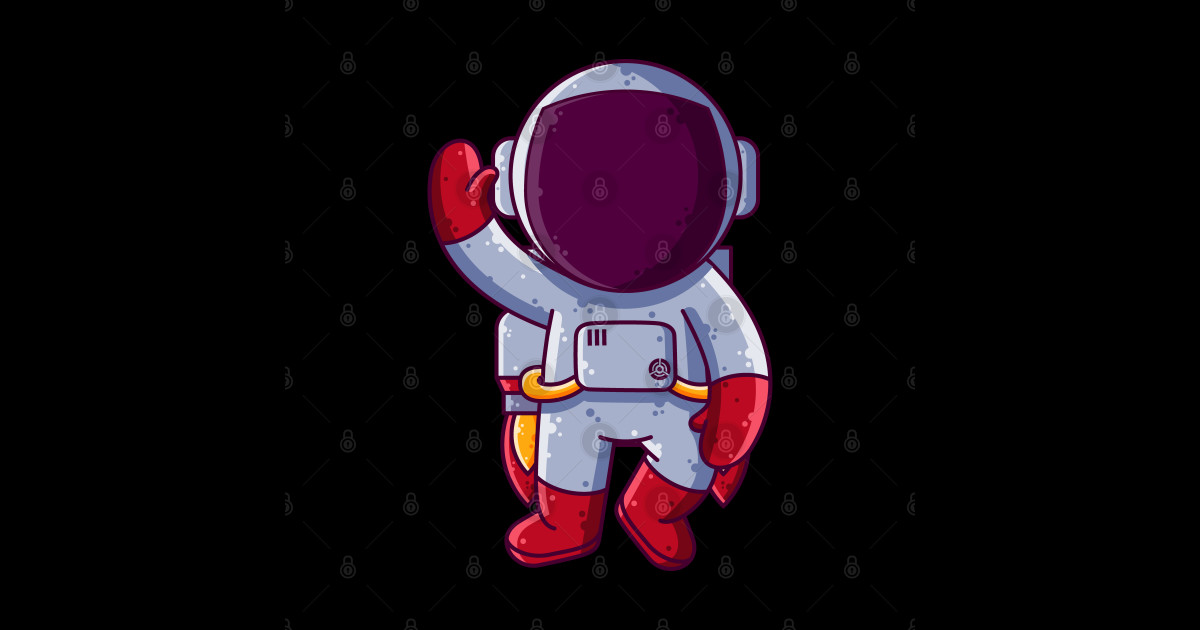 Cute Astronaut Jetpack Cartoon - Astronaut - Sticker | TeePublic
