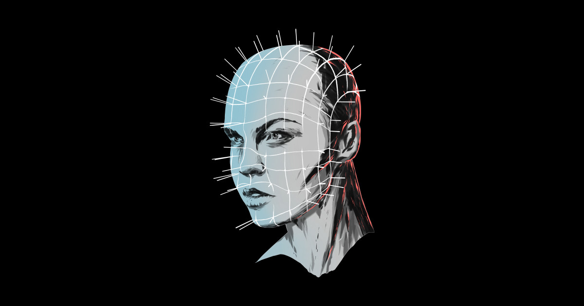 hellraiser girl / lady pinhead - Pinhead - Sticker | TeePublic