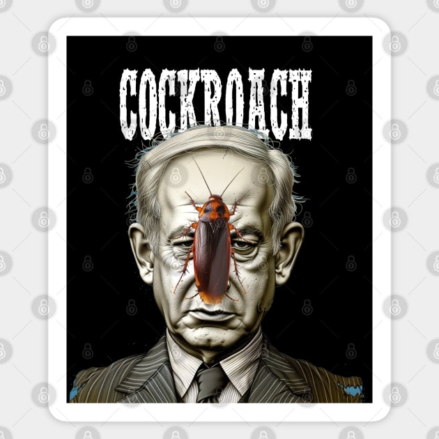 Benjamin Netanyahu: Cockroach on a dark (knocked Out) background ...