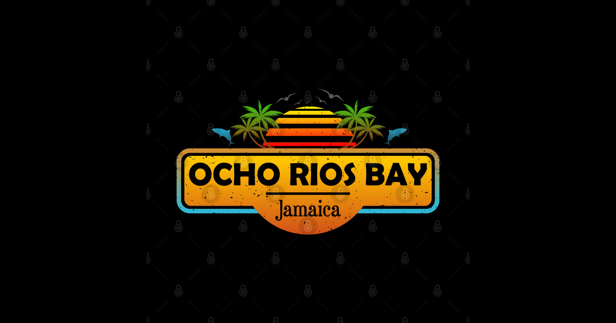 Ocho Rios Bay Beach Jamaica, Palm Trees Sunset Summer - Ocho Rios ...