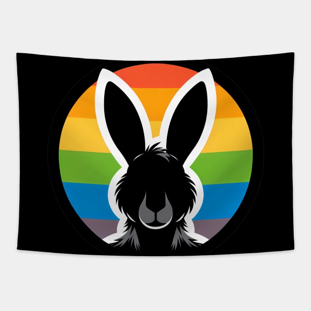 LGBTQ Pride Rabbit Anthro Furry Rainbow Logo - Furry - Tapestry | TeePublic