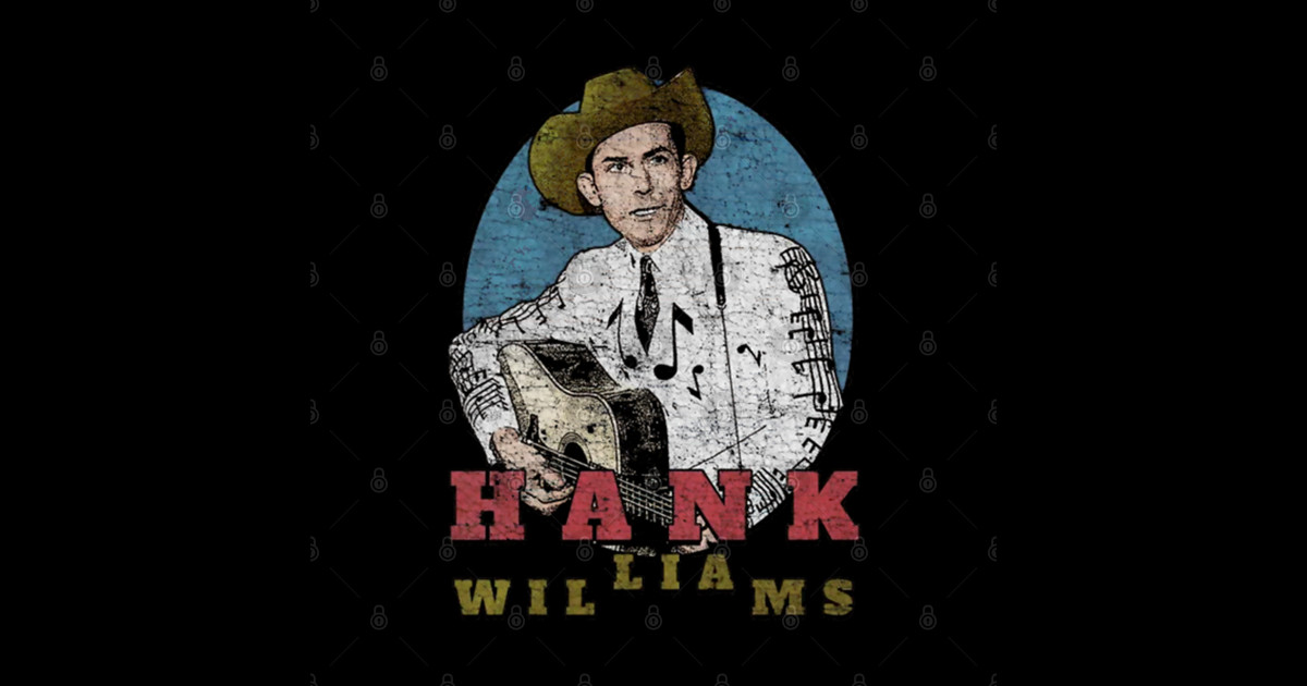 Hank Williams Country Music Legend Vintage - Hank Williams - Sticker ...