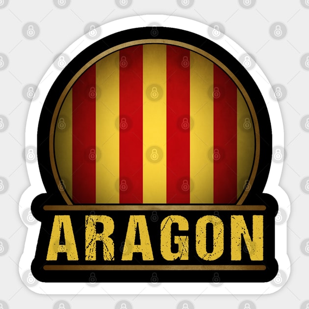 Aragon Heraldry The Kingdom of Aragon Coat of Arms - Medieval - Sticker ...