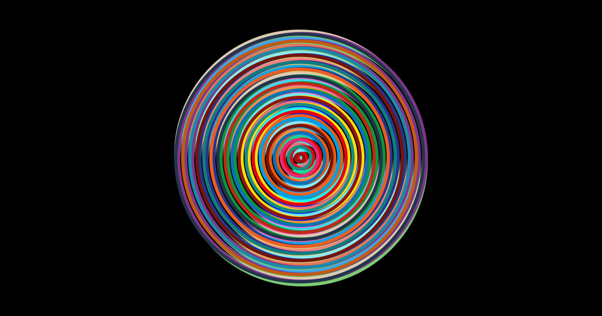Concentric Colors - Concentric Circles - Sticker | TeePublic