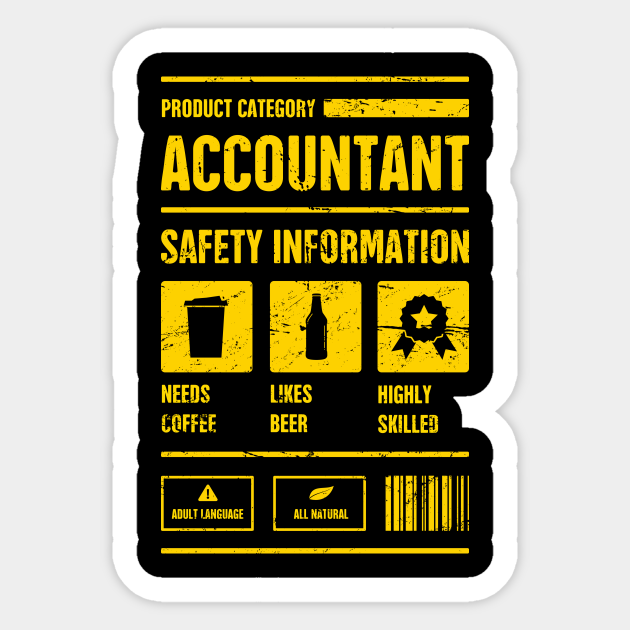 Accountant Safety Information | Accounting - Accountant - Sticker ...