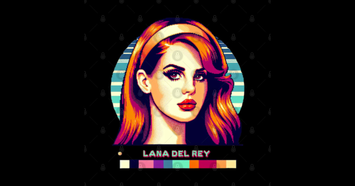 Lana Del Rey - Video Games South Beach Letters - Lana Del Rey - Sticker ...