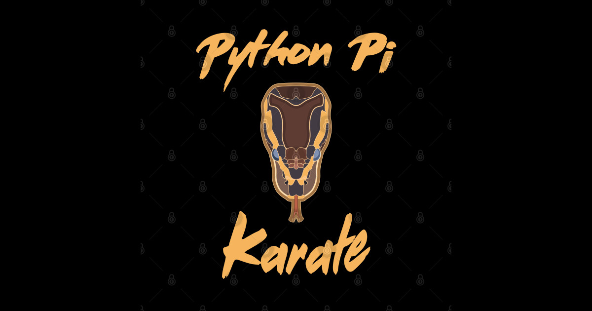 Python Pi Karate - Cobra Kai Funny - Sticker | TeePublic