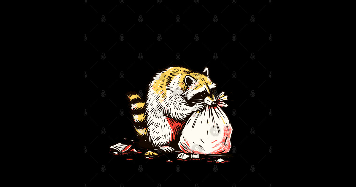 Trash Club - Raccoon - Posters and Art Prints | TeePublic