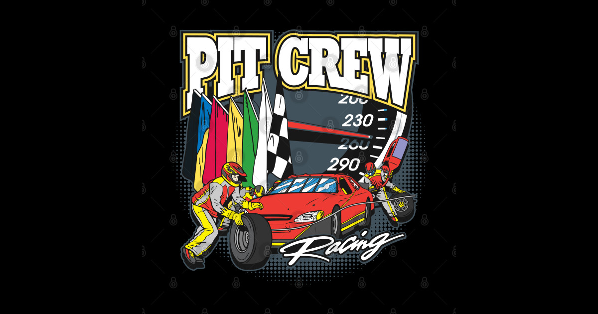 Pit Crew Racing Stock Car Race - Pit Crew - Sticker | TeePublic