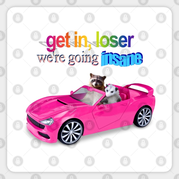 Going Insane Raccoon Meme - Raccoon Meme - Sticker | TeePublic
