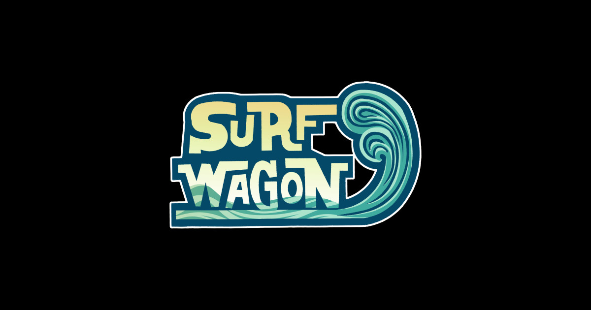 Surf Wagon - Gone To The Beach - Sticker | TeePublic