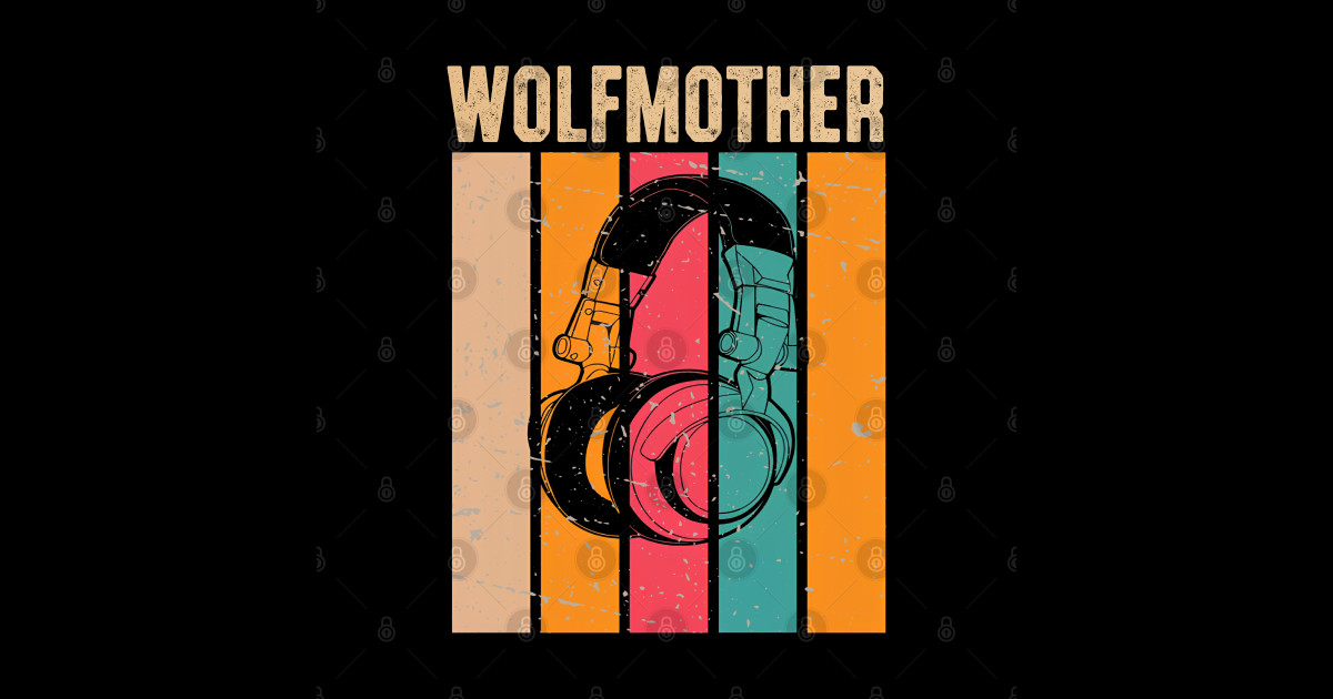 Wolfmother Vintage headphone - Wolfmother - Sticker | TeePublic