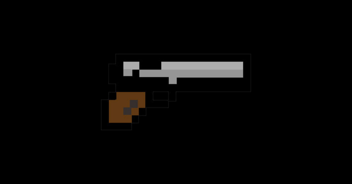 Gun 8-BIt - Video Games - Sticker | TeePublic