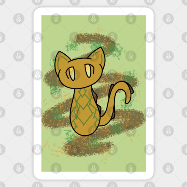 Fantasy Earth Elemental Cat - Earth Element - Sticker | TeePublic