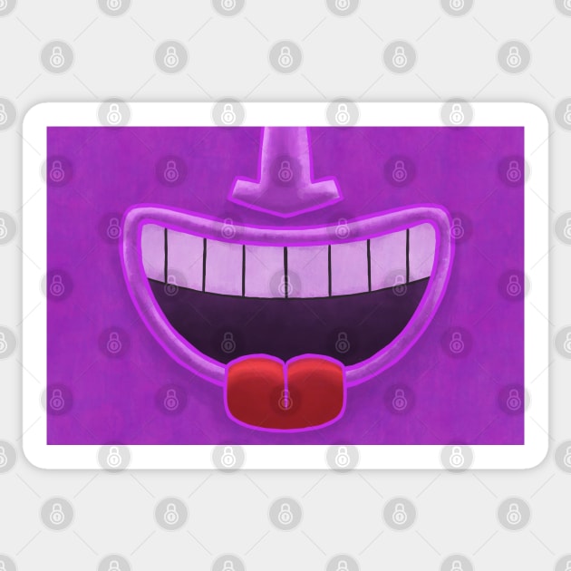 Purple Tiki Smile Mask! (Red Tongue Version) - Tiki - Sticker | TeePublic