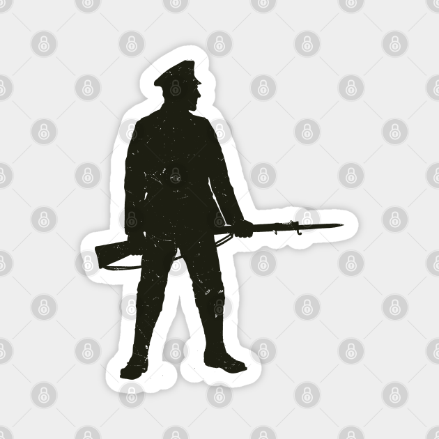 WW1 British Soldier Silhouette - Ww1 - Magnet | TeePublic