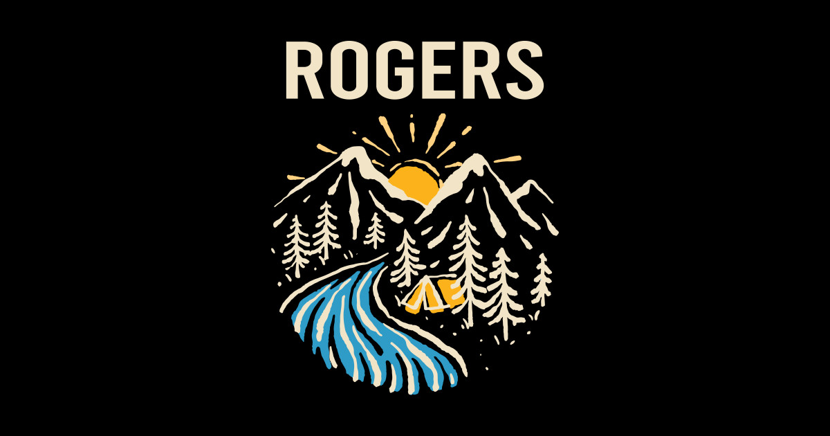 Vintage Nature Landscape - Rogers - Rogers - Sticker | TeePublic