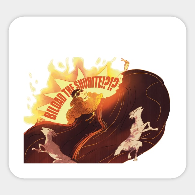 Crowley as Bildad The Shuhite - Good Omens - Sticker | TeePublic