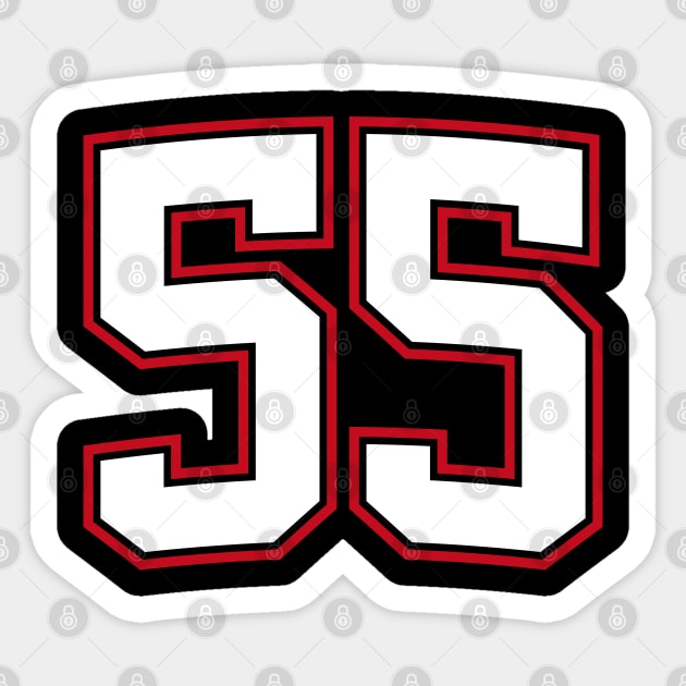 Number Fifty Five 55 - Number Fifty Five 55 - Sticker | TeePublic
