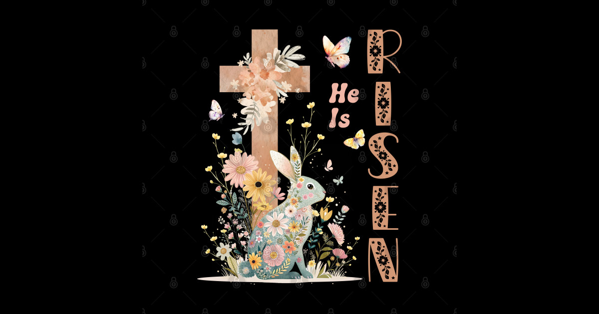 HE IS RISEN BOHEMIAN AESTHETIC - He Is Risen - Sticker | TeePublic