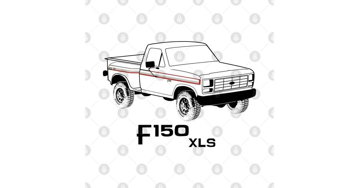 1982 F150 XLS Black Print - F150 Xls - T-Shirt | TeePublic