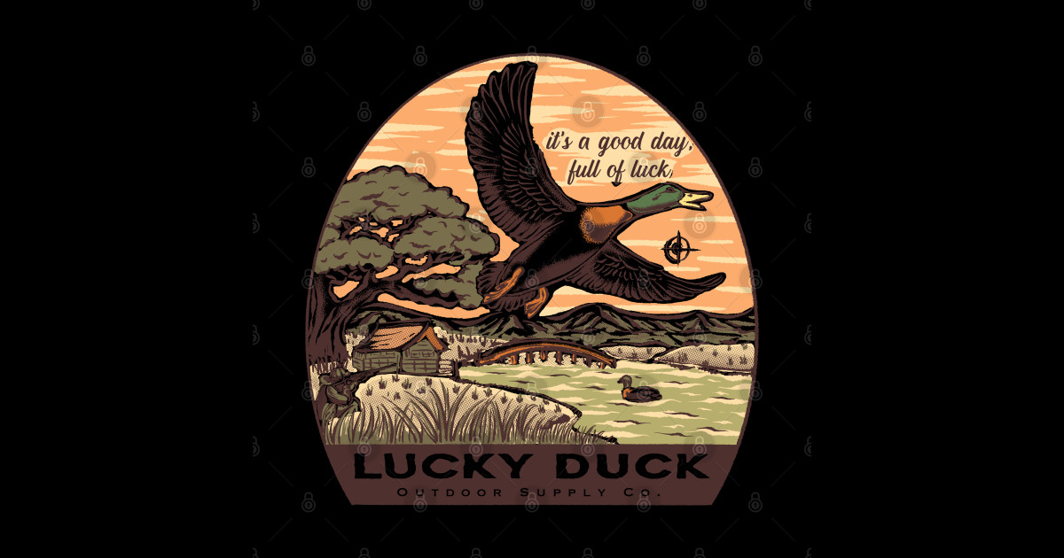 Lucky Duck - Vintage - Sticker | TeePublic