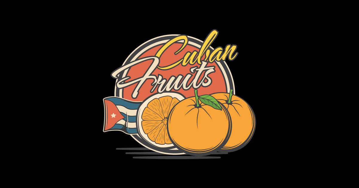 Cuban Fruits Logo Illustration - Fruit - Sticker | TeePublic
