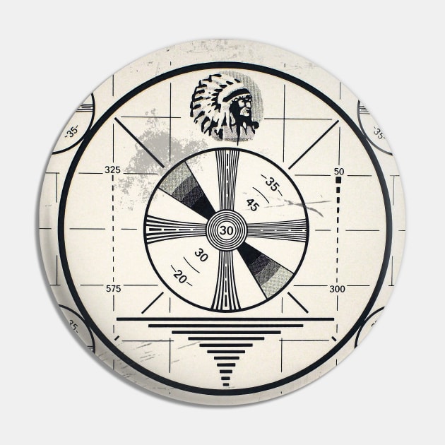 Retro distressed Indian Chief Monoscope test pattern - Retro - Pin ...