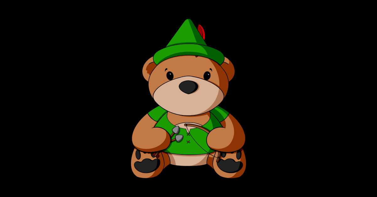 Robin Hood Teddy Bear - Rob From The Rich - Sticker | TeePublic